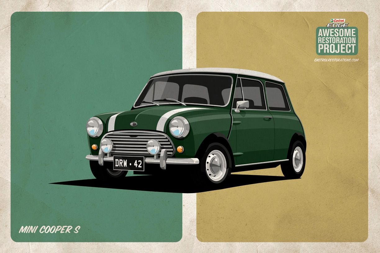Постер mini cooper (47 фото) » Рисунки для срисовки и не только