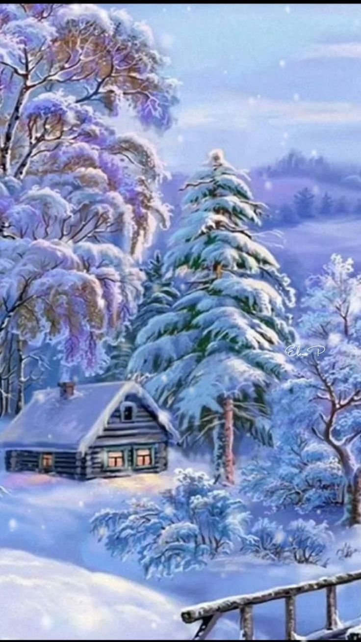 Зима картинка красивая рисунок (45 фото) » Рисунки для срисовки и не только